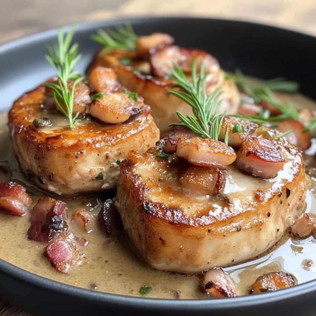 Recette Gourmet Exquise : Côtelettes de Porc Juteuses au Bacon et ...