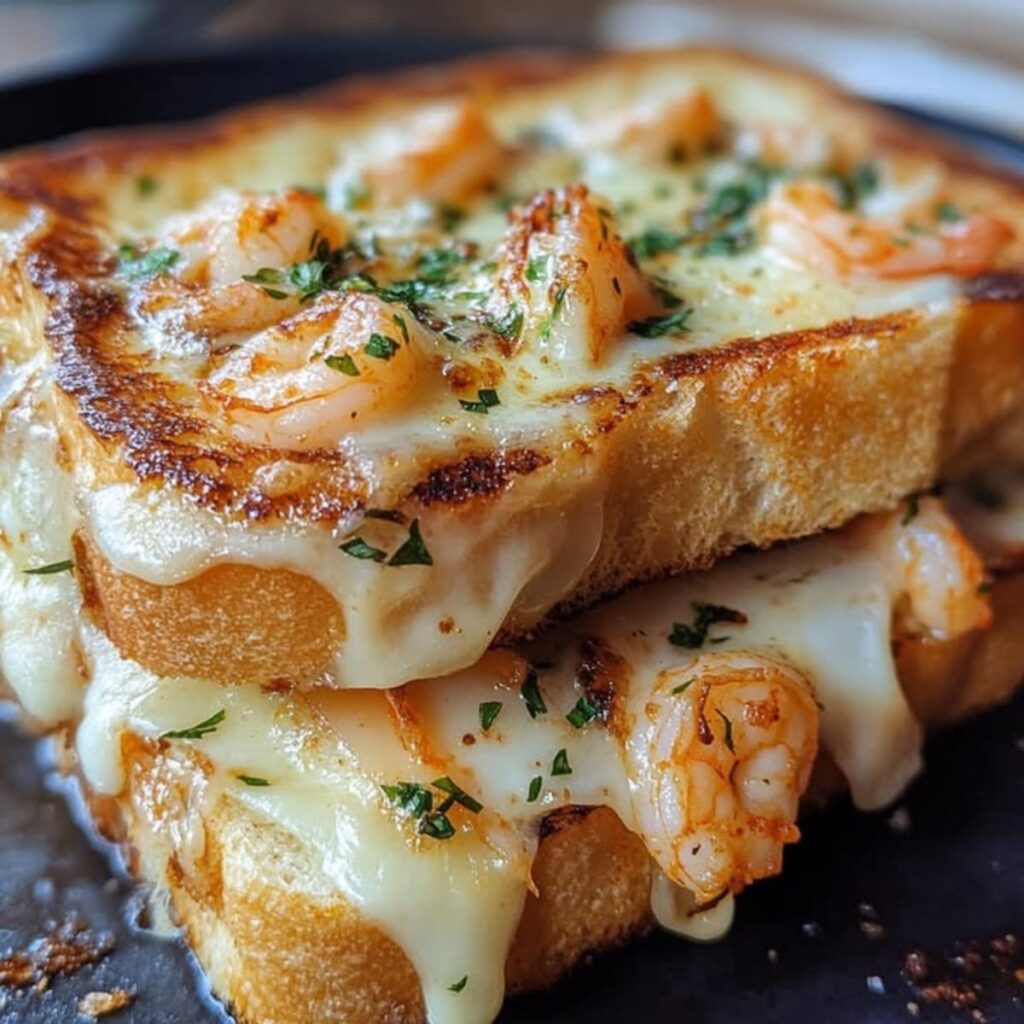 Recette irrésistible de Croque-fromage aux crevettes : un délice ...