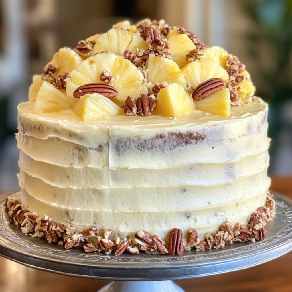 Gâteau Crémeux Ananas & Pacanes du Sud : Recette Gourmande et ...