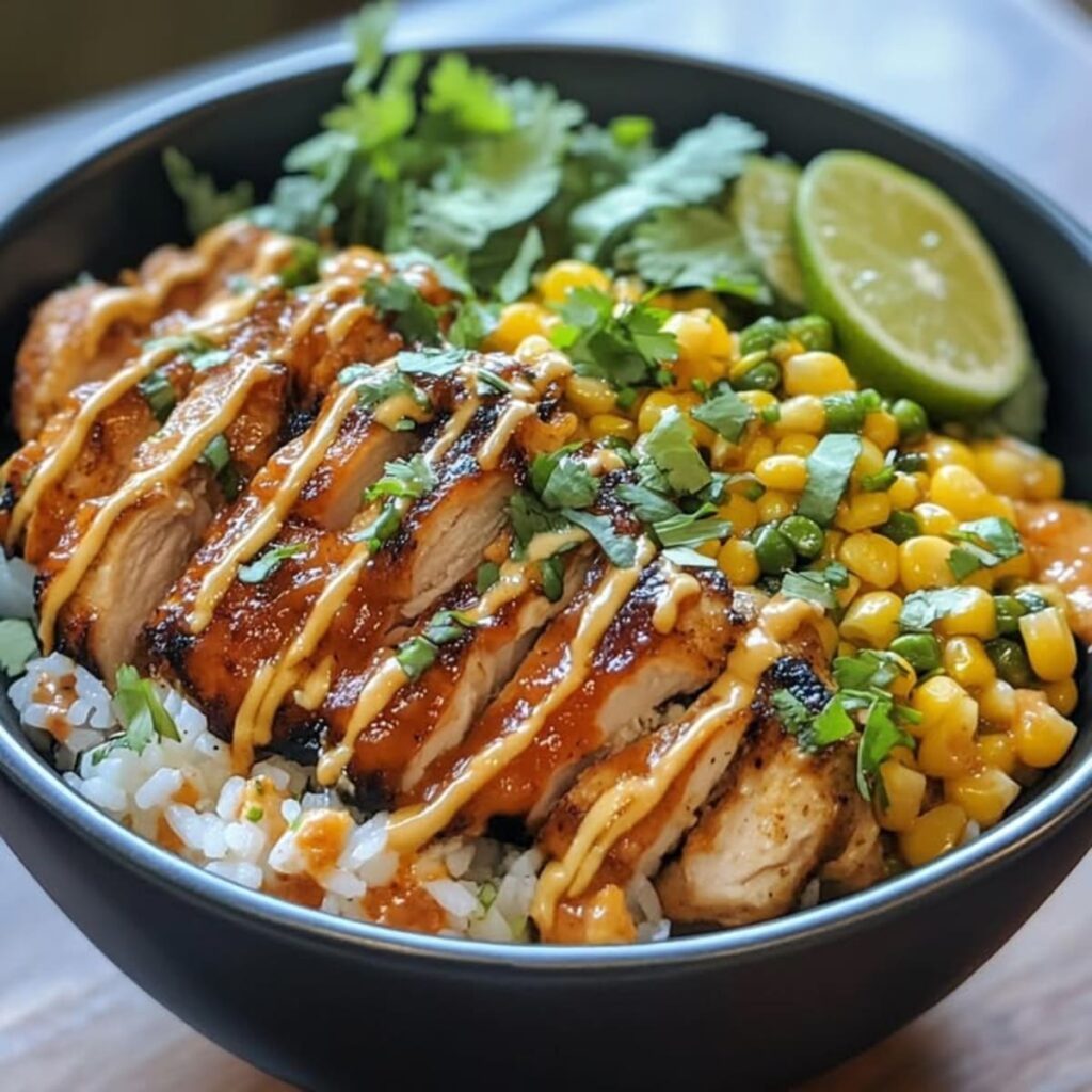 Dégustez notre irrésistible Street Corn Chicken Rice Bowl : une ...