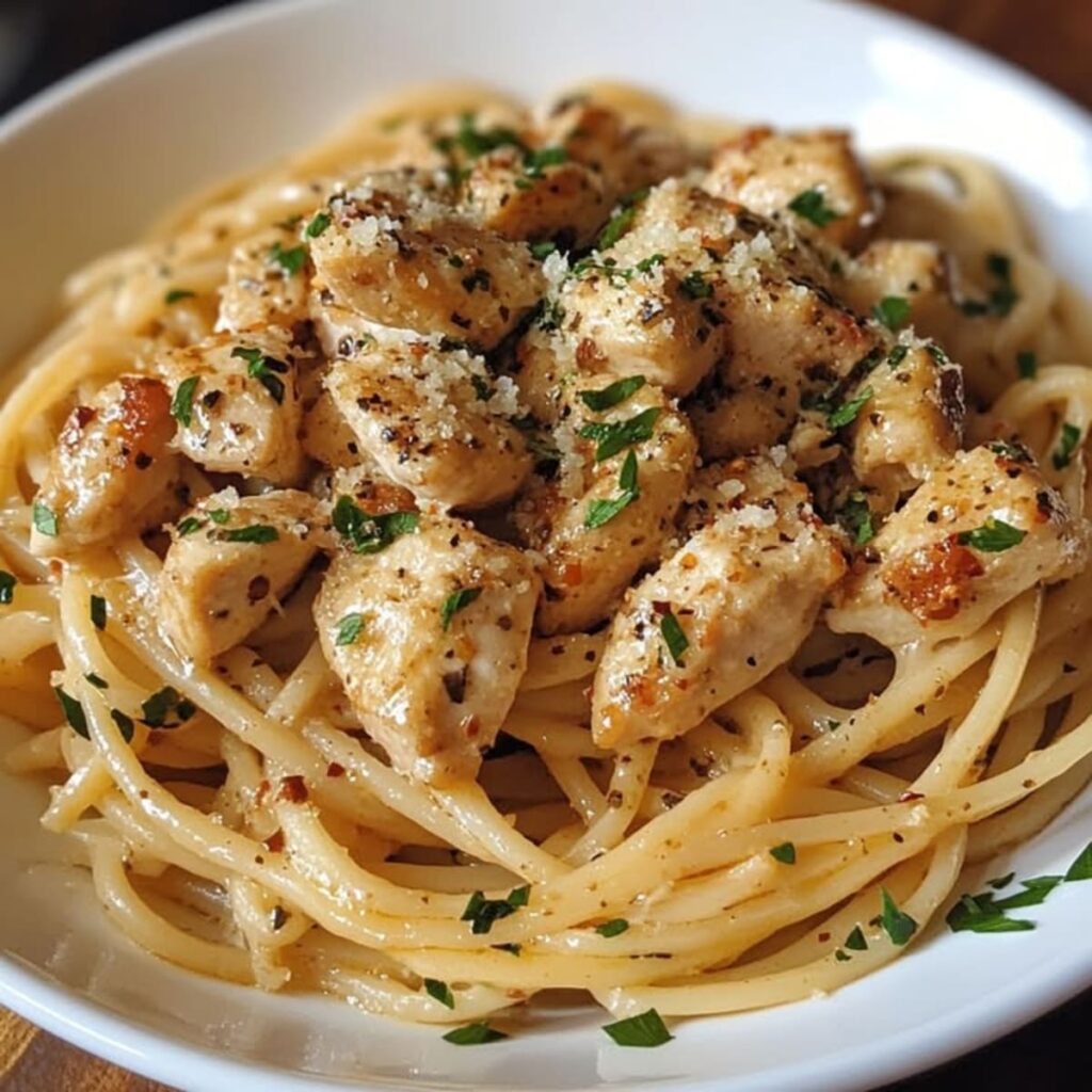 Pâtes au poulet crémeuses à la mijoteuse : un délice savoureux à l'ail ...