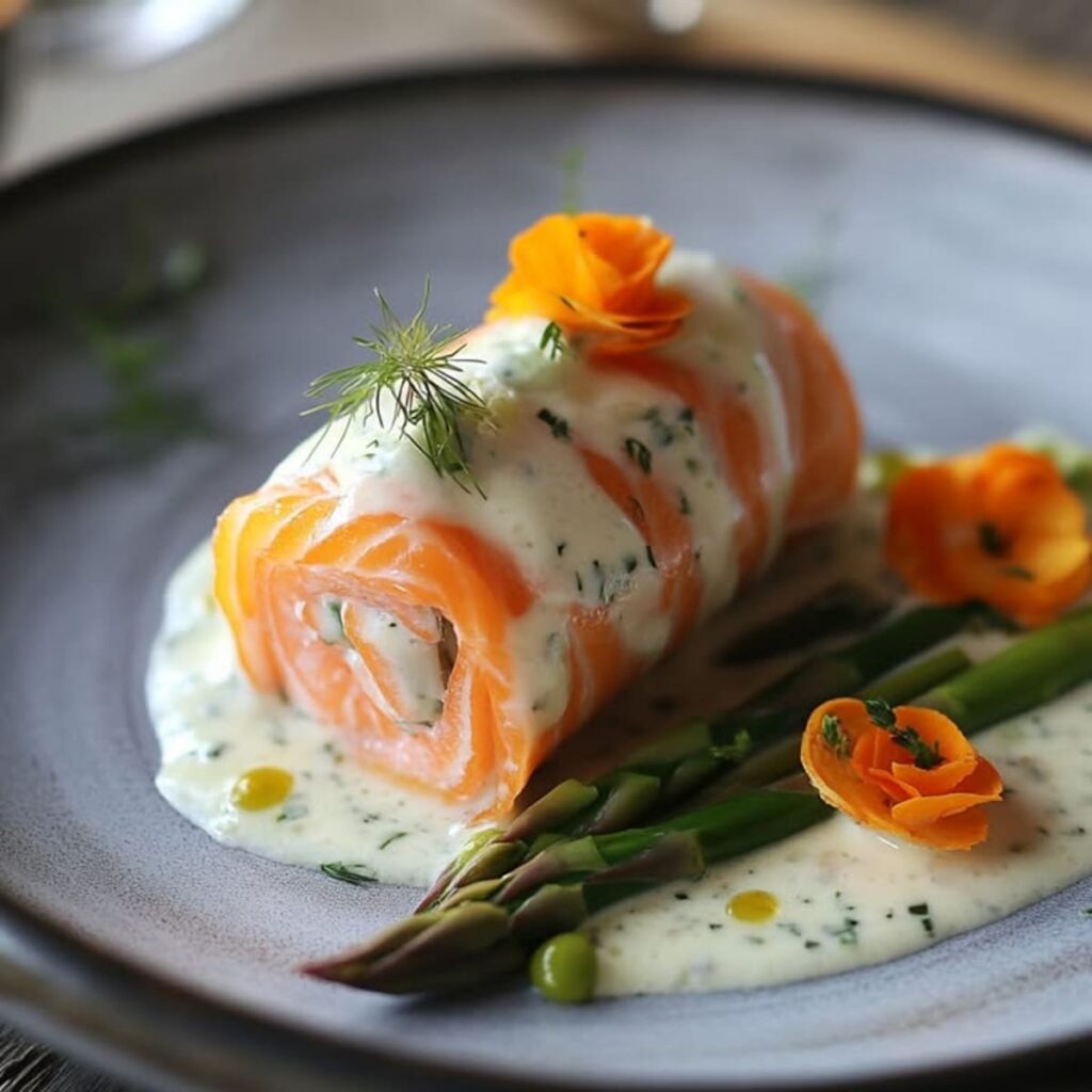 Roulade de Saumon Fumé à la Sauce Crémeuse : Un Festin Gourmet pour les ...